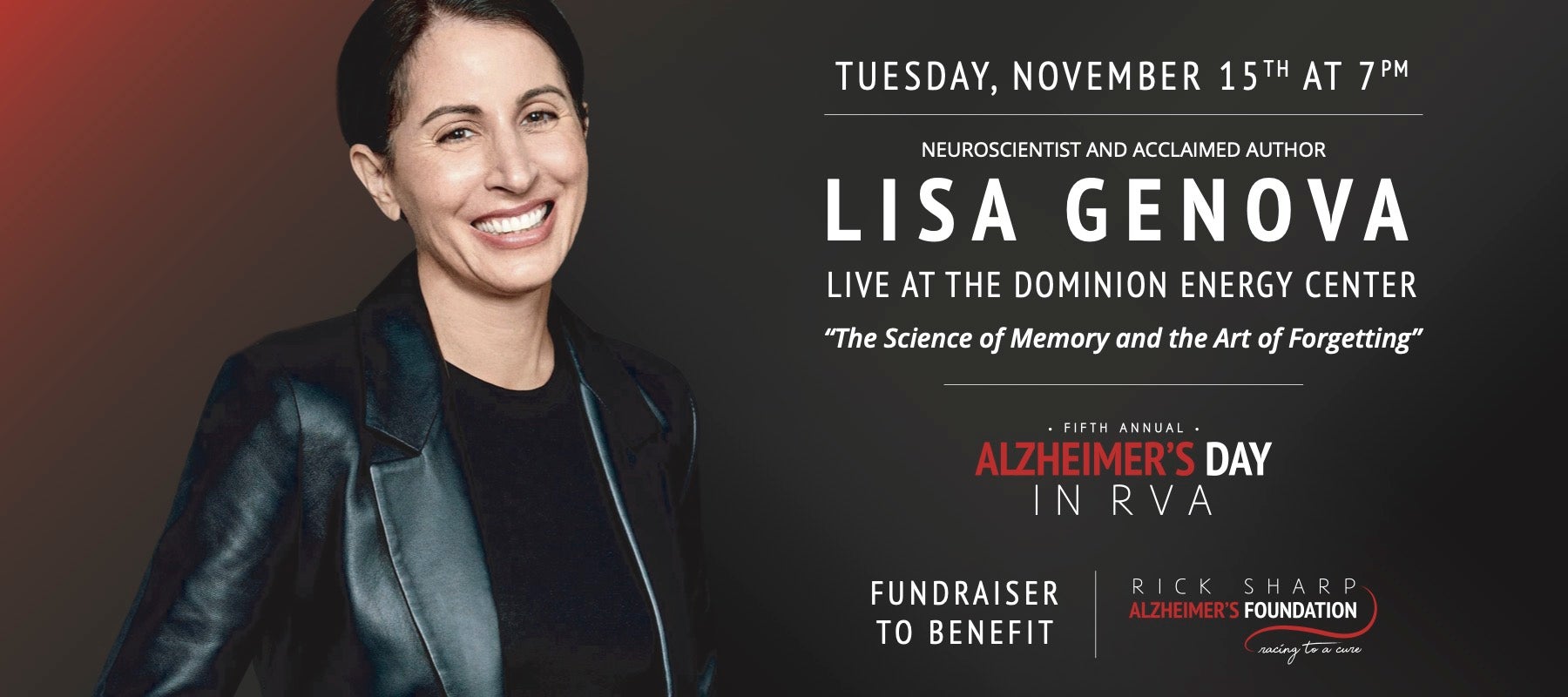 Lisa Genova Live! | Dominion Energy Center | Official Website